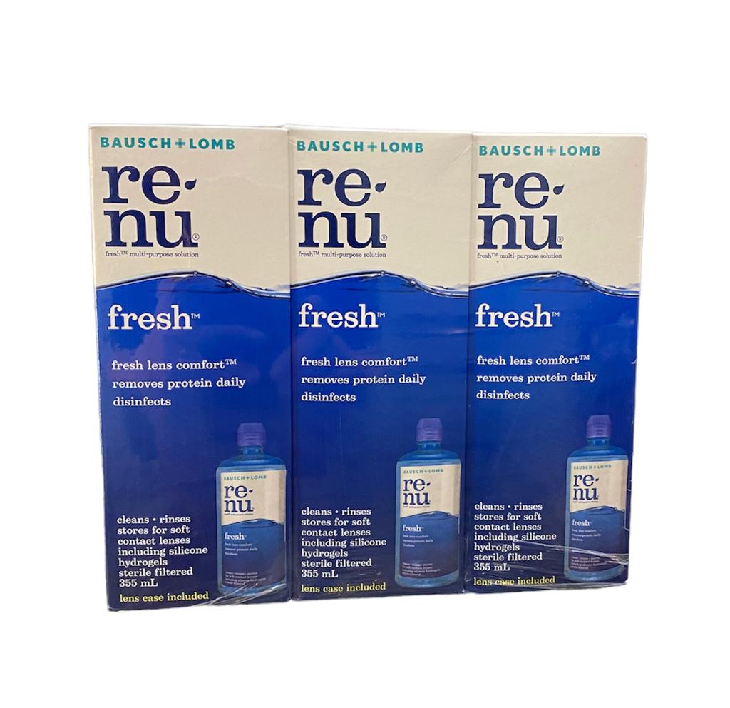 (UNIQUE OPTIC SG) Bausch & Lomb Renu Fresh Triple Pack Contact Lens ...