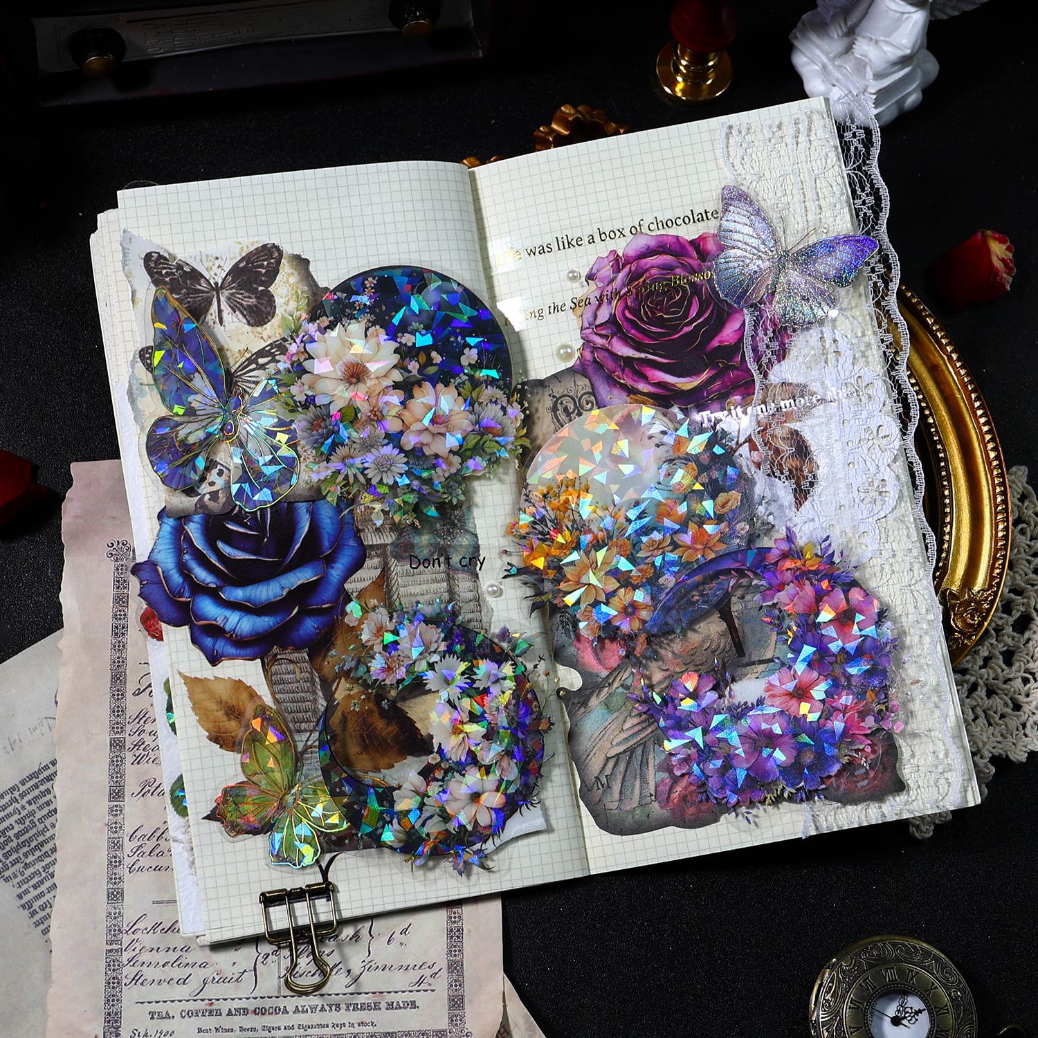 【The Quiet Page】Card Lover 10 Pcs [moon Flower Sea Series] Lovely ...