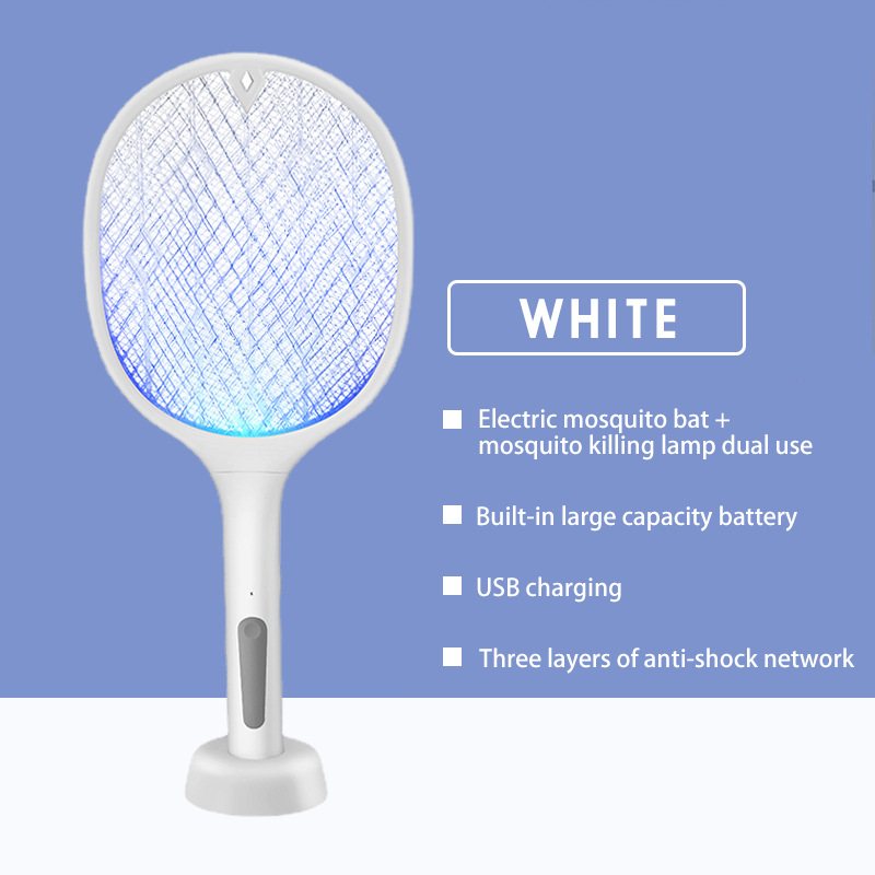Electric Mosquito Racket USB Rechargeable Handheld Fly Swatter ...