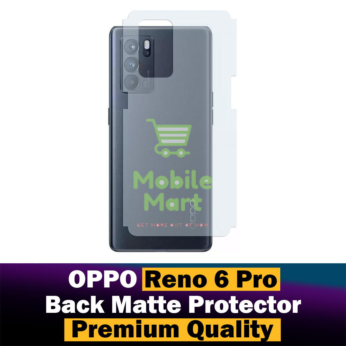 Oppo Reno 6 Pro Back Matte Protector Fiber Carbon Soft Skin Sheet For ...