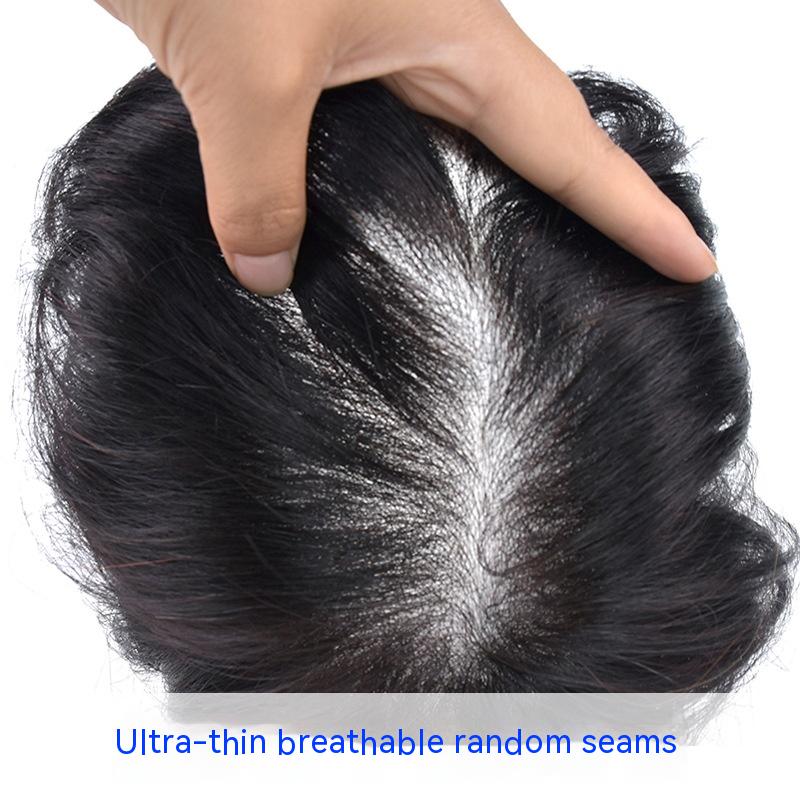 Tse Men's Wig Hair Patch Pu Biological Scalp Hair Patch Real Human Hair ...