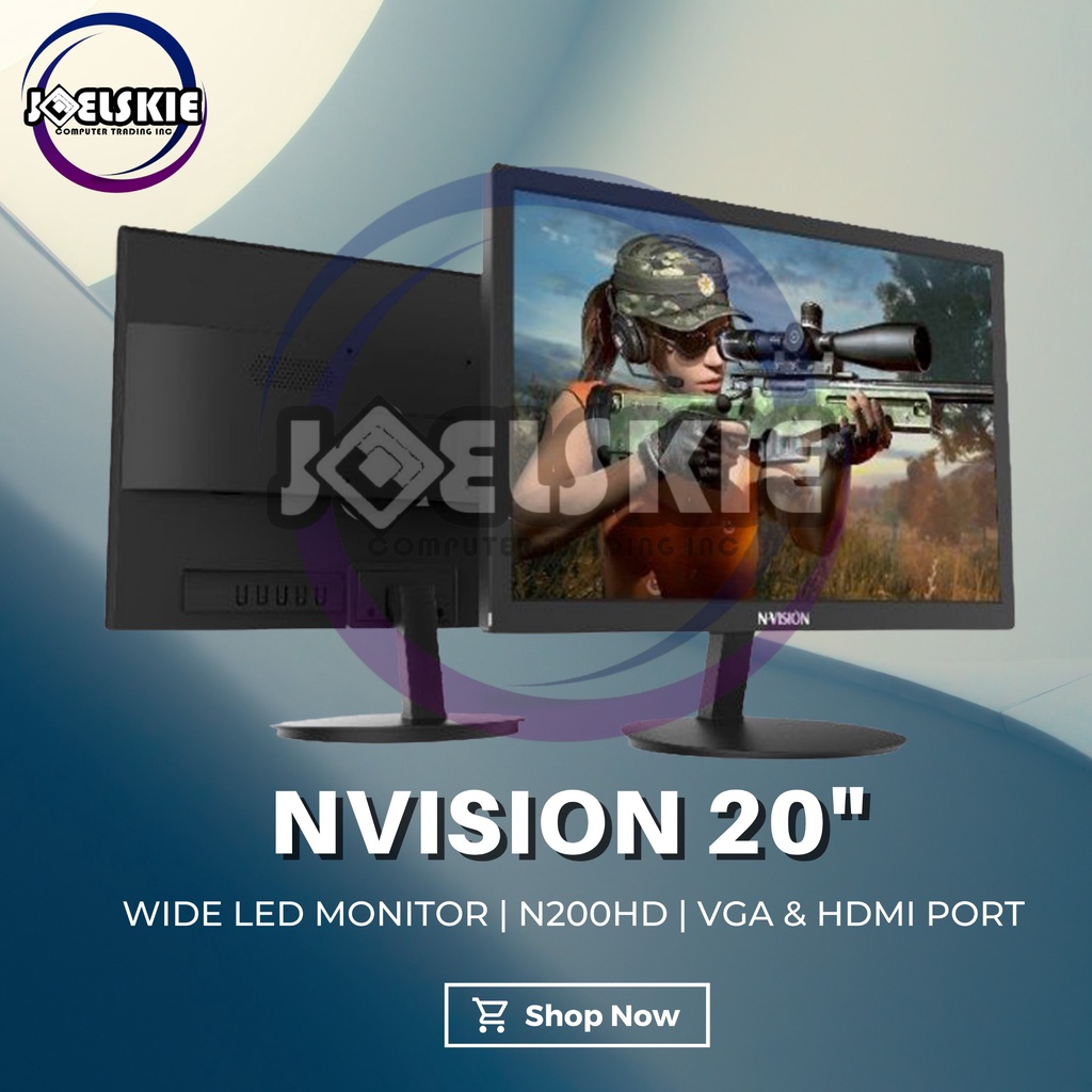 Nvision 20" inch PC Monitor 60HZ HDMI Computer Desktop Monitor VGA N200 ...