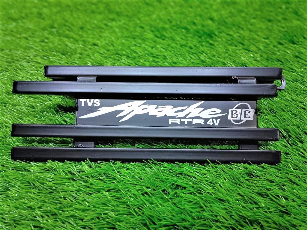 Apache RTR 4V Silencer Cover Black Metal Box khacha with Laser Print ...