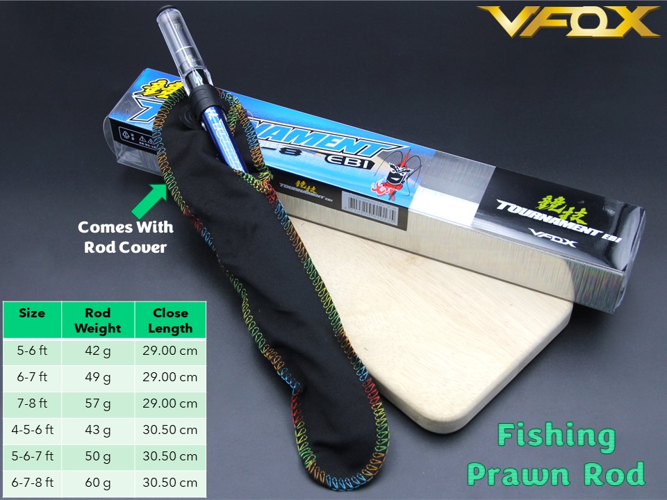 VFOX PRAWN ROD TOURNAMENT EBI - Lightweight Sensitive and Strong Carbon ...