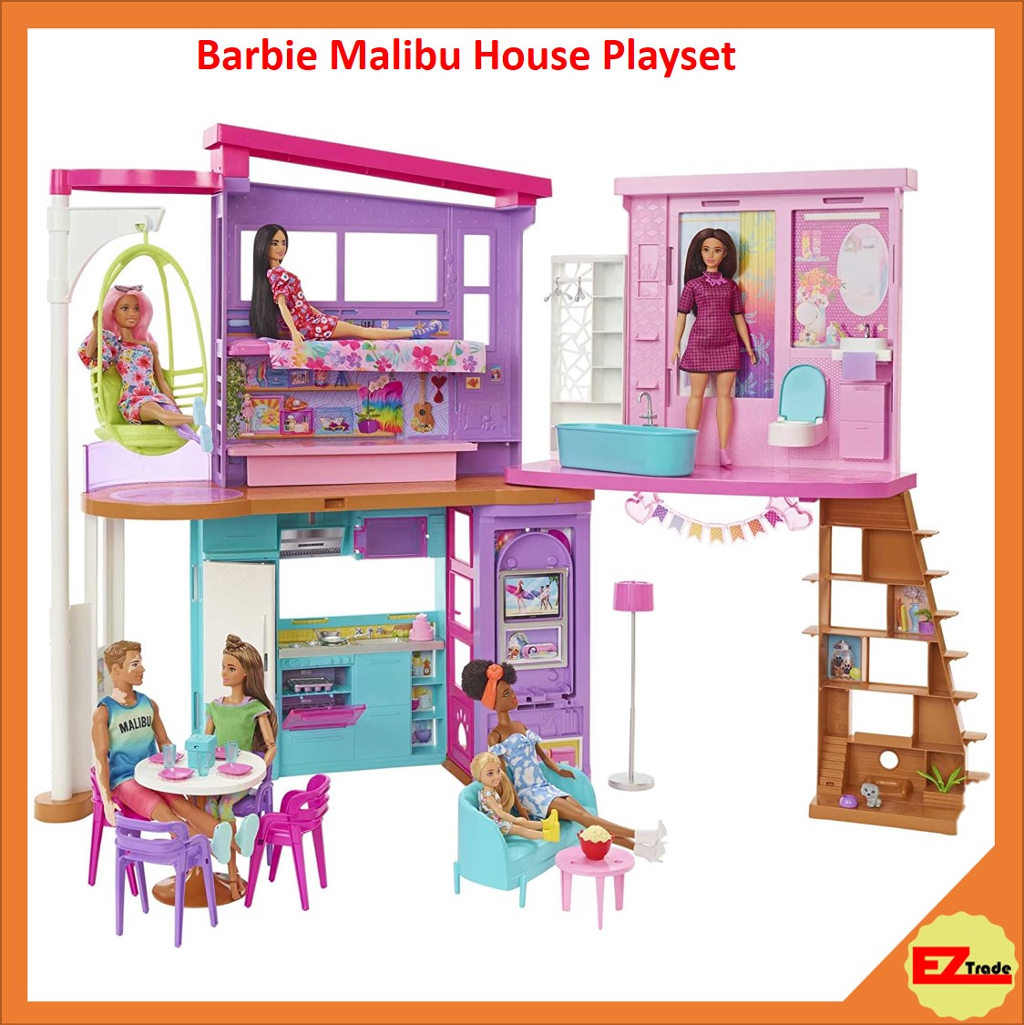 Mattel Barbie Malibu House Playset HCD50 | Lazada Singapore