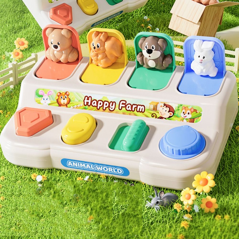 Smooth Montessori Peekaboo Switch Box Button Colorful Interactive ...