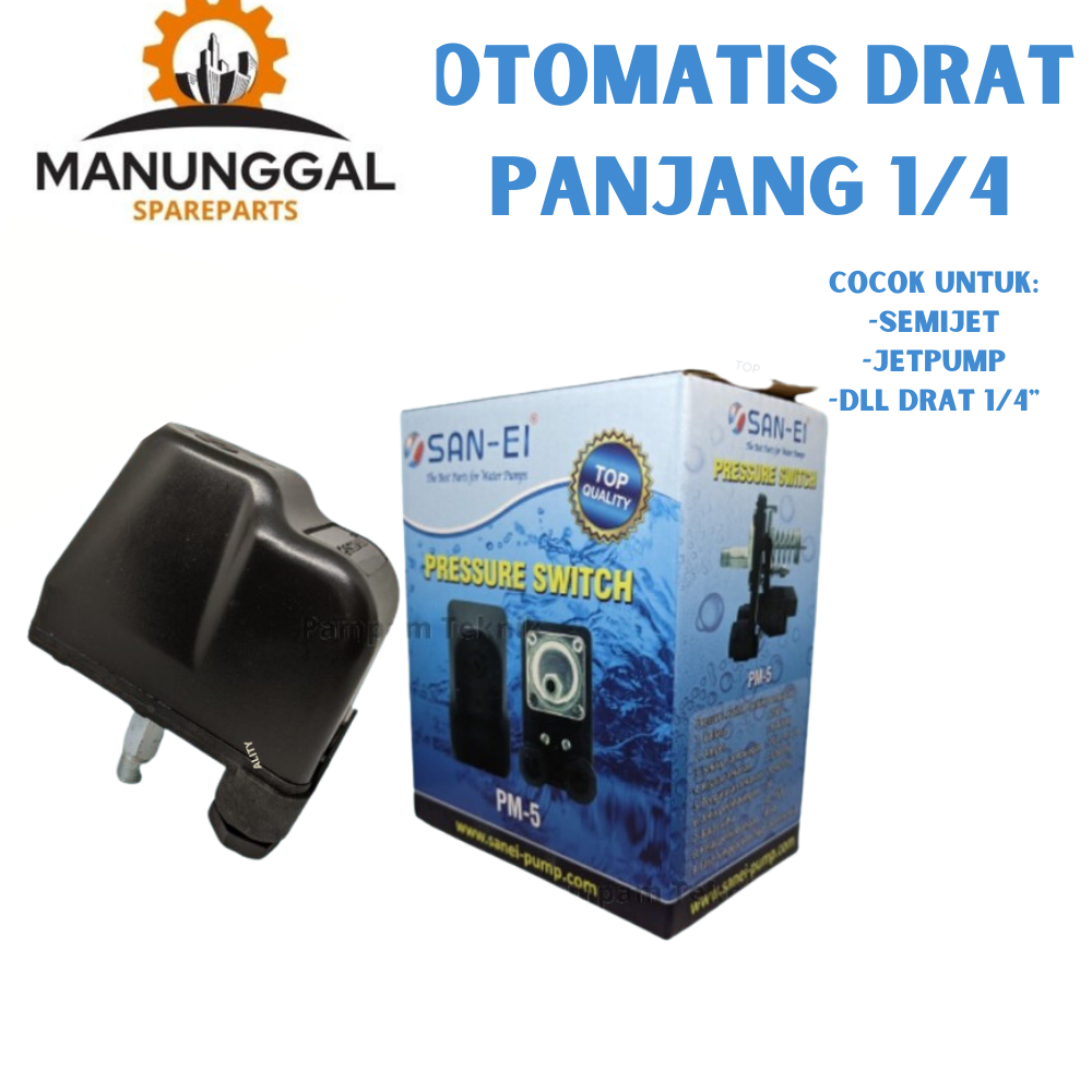 OTOMATIS Semi Jet & Jet Pump PM-5 SAN-EI (PRESSURE SWITCH) 1/4" SANEI / Otomatis Mesin Pompa Air ...
