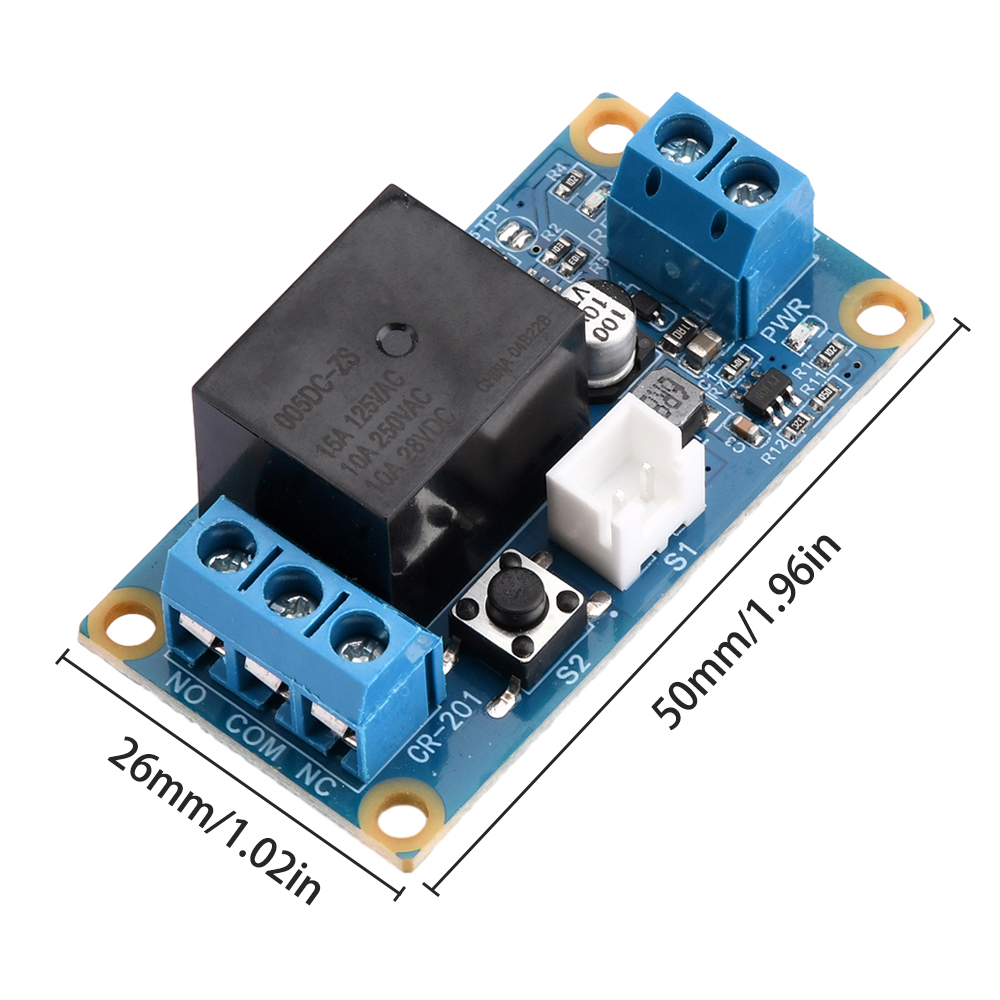 Dc5-28v 1 Way Single Key Bistable One Key Start S Self Locking Relay ...