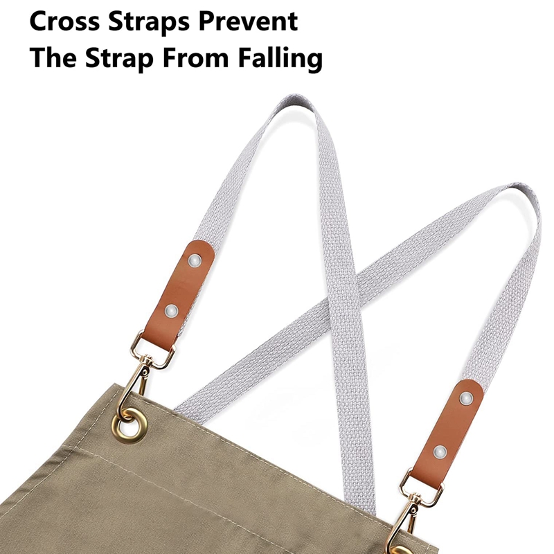 Chef Apron-Cross Back Apron for Men Women,Cooking Aprons with ...