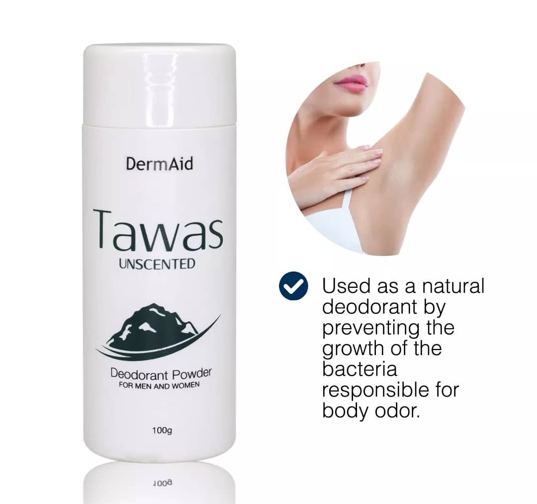 DermAid Tawas Unscented Deodorant Powder 100g | Lazada PH