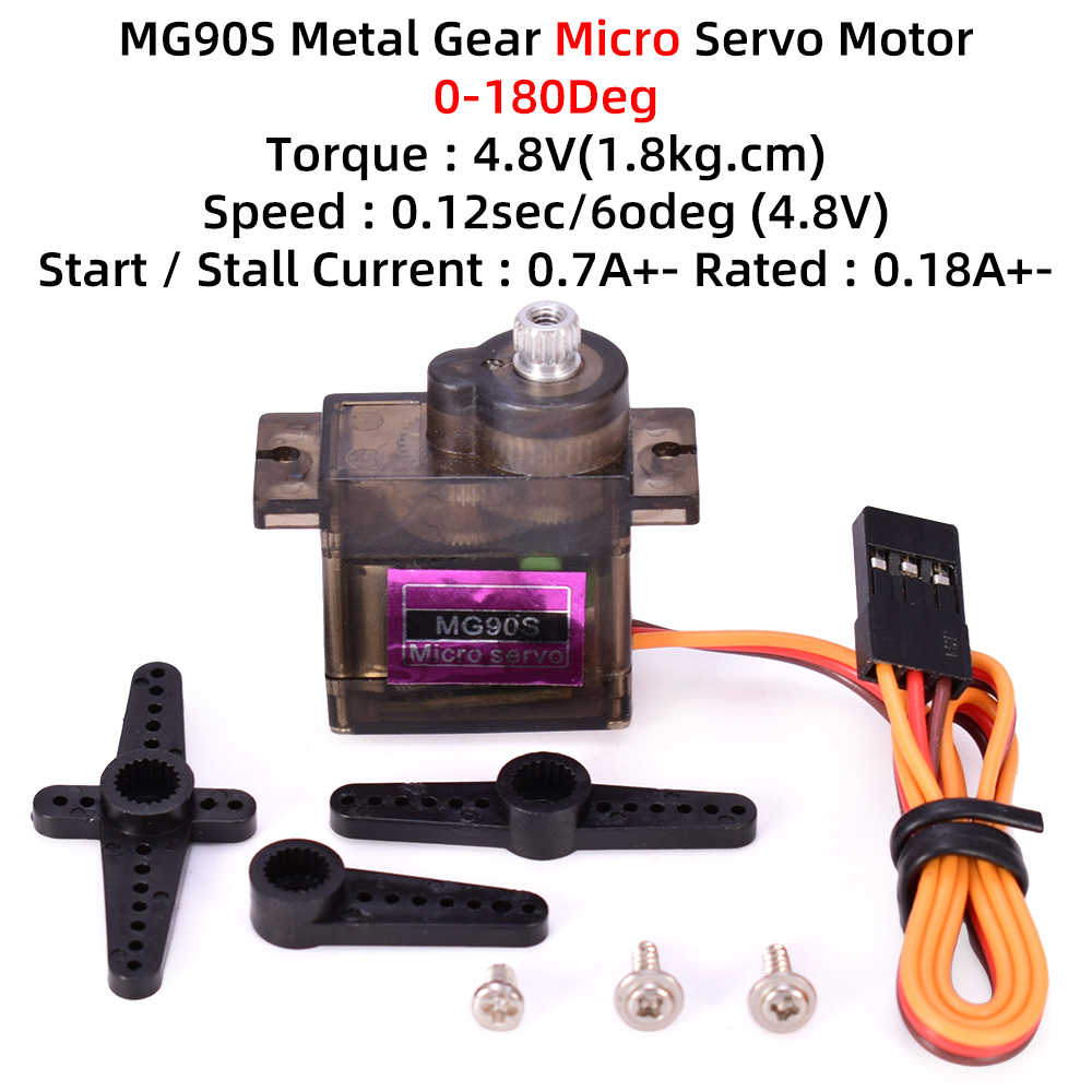 ชุดเซอร์โวมอเตอร์ขนาดเล็ก MG995 MG996r,SG90 9G MG90s 180องศาสำหรับ ...