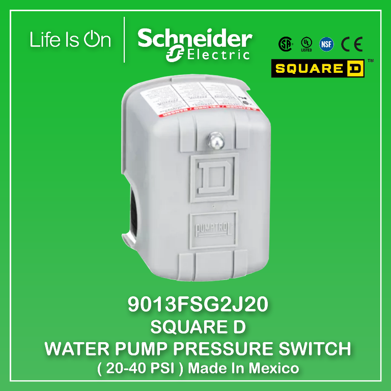 Schneider Electric Square D Water Pump Pressure Switch 20-40 PSI Made ...