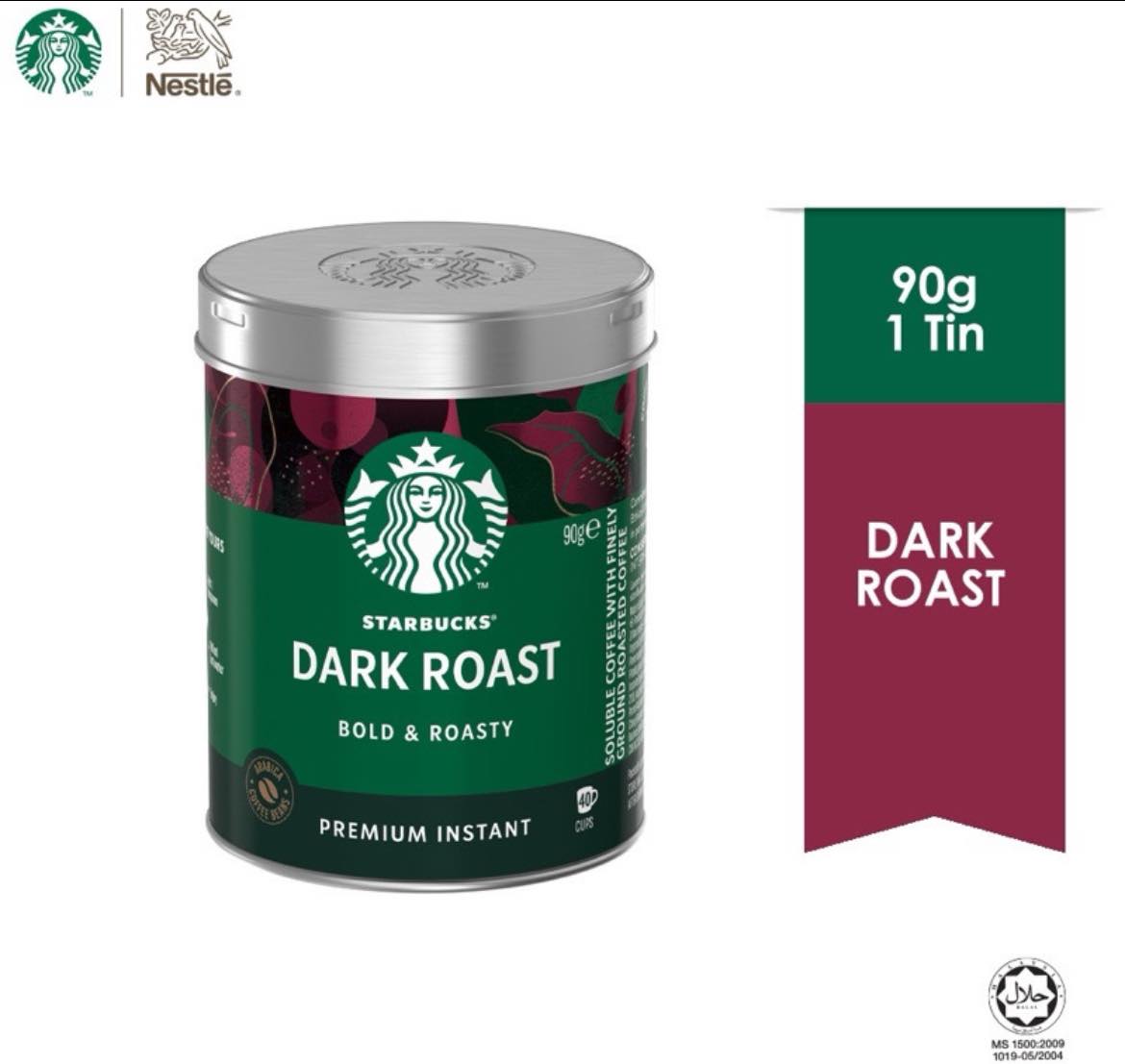 Original STARBUCKS® Dark Roast Premium Instant Coffee, 90g/Tin | Shop ...