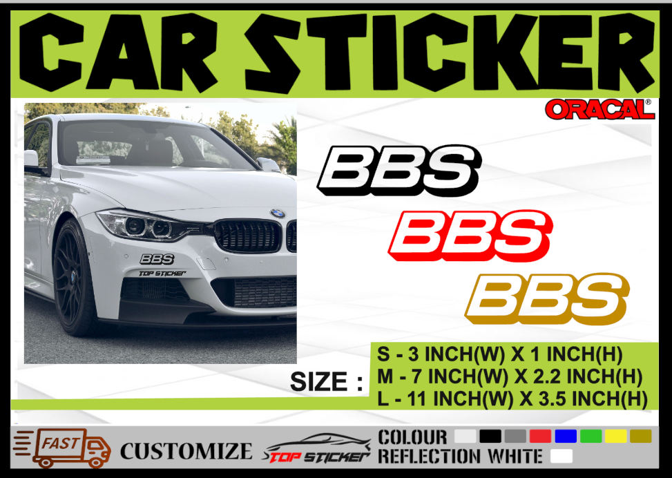 BBS CAR STICKER AKSESORI KERETA STICKERS | Lazada