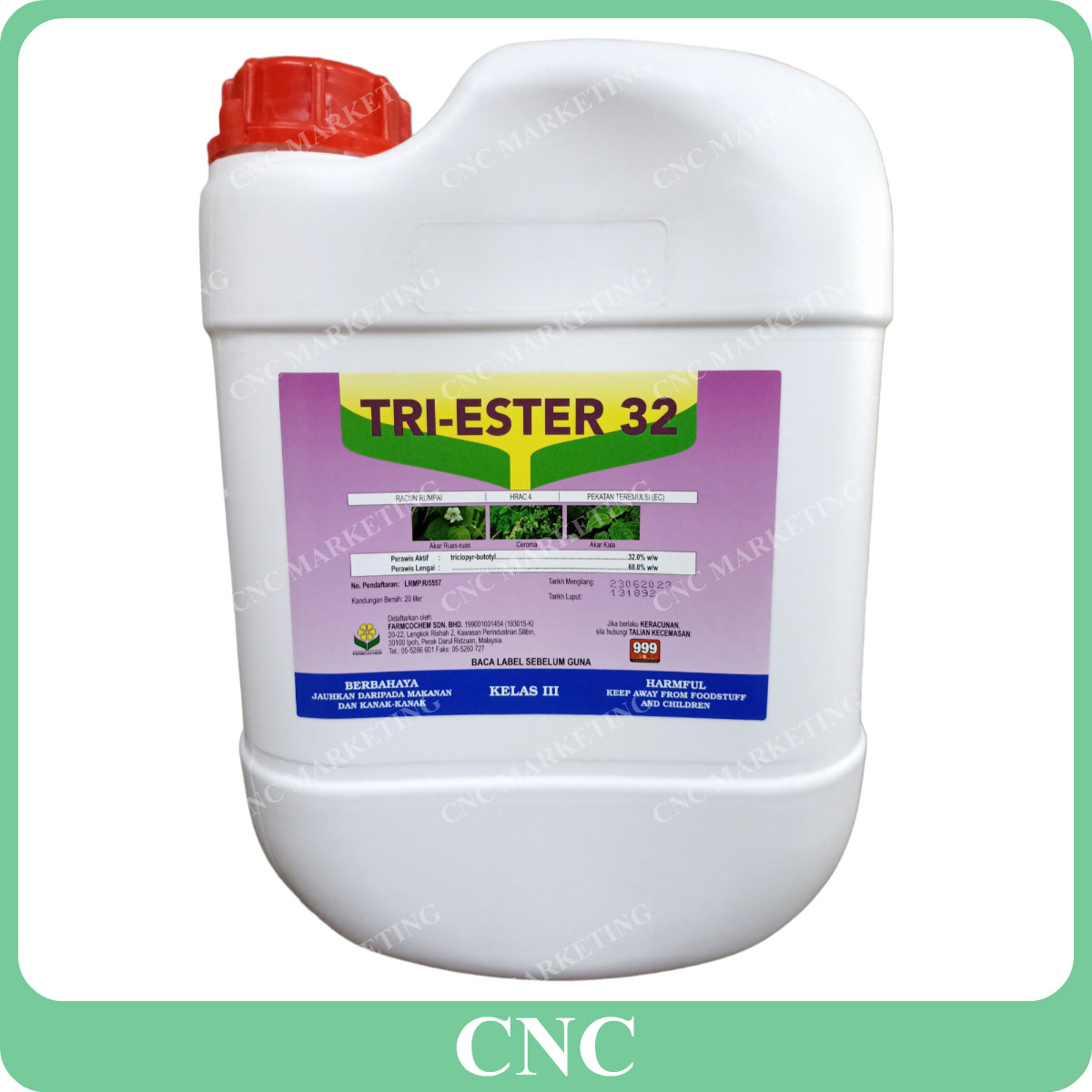 20L Tri-Ester 32 Farmcochem Triclopyr-Butotyl 32% Herbicide Racun ...