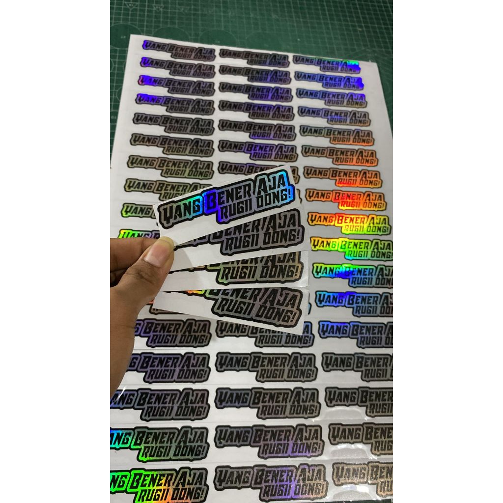 STIKER HOLOGRAM PRINT YANG BENER AJA RUGI DONG!!! | Lazada Indonesia