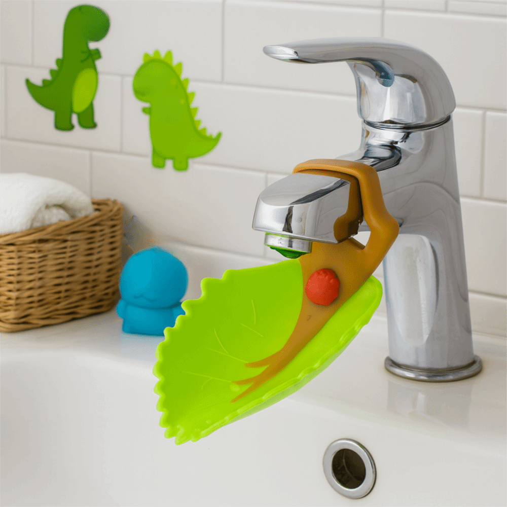 Practical Cartoon Children's Faucet Extender Safety Leaf Design Sink ...