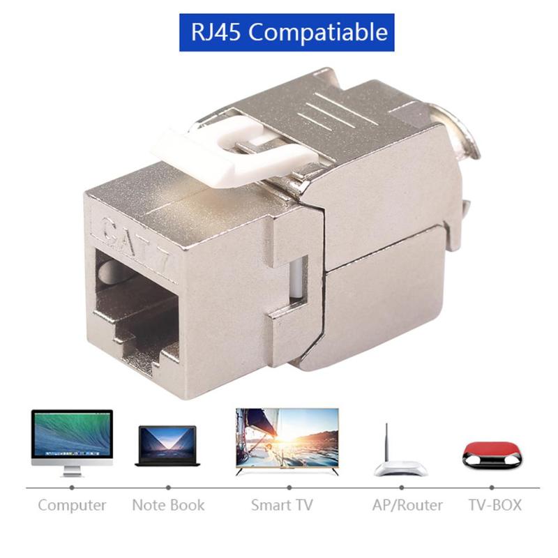 NEW 【7efc9af3】RJ45 Trapezoid Cat6 Cat7 Shielded FTP Module 10G Network ...