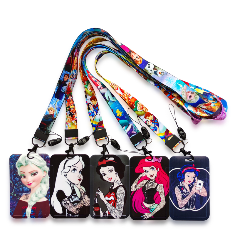Disney Princess Girls Fashion Style Sliding Cover Id Badge Card Holder ...