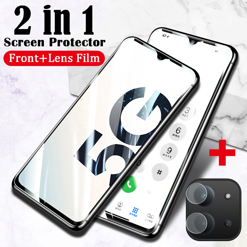 2Pack For Redmi 15C Screen Protector Tempered Glass Film + Lens Camera ...