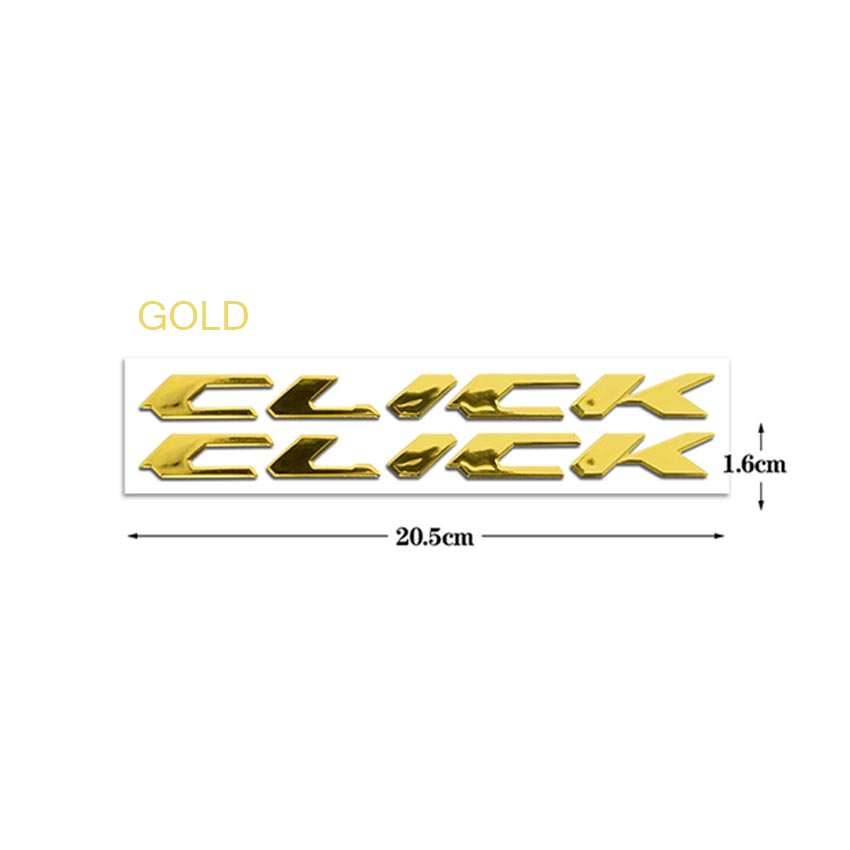 Motorcycle 3D Stickers Decal CLICK Logo Tank Emblem for Honda CLICK 125 ...