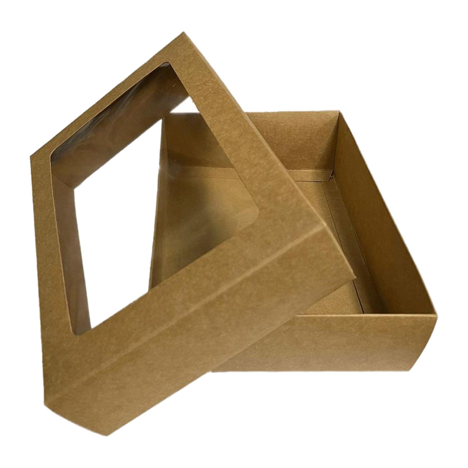 A.E.I.O.U Small Plain Convenience Box With Window Lid - Brown | Lazada ...