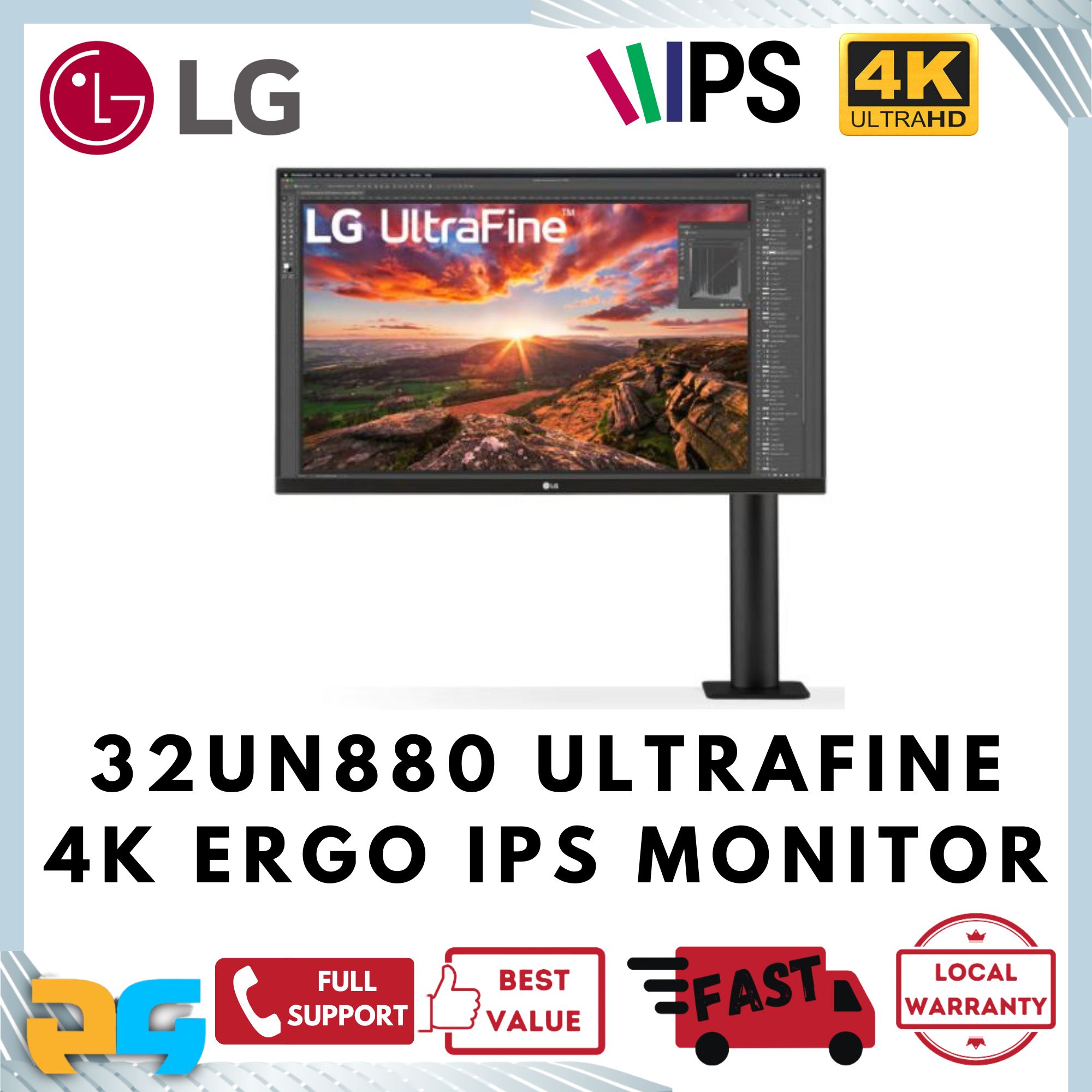LG 32UN880 UltraFine 4K IPS Ergo Monitor | Lazada Singapore