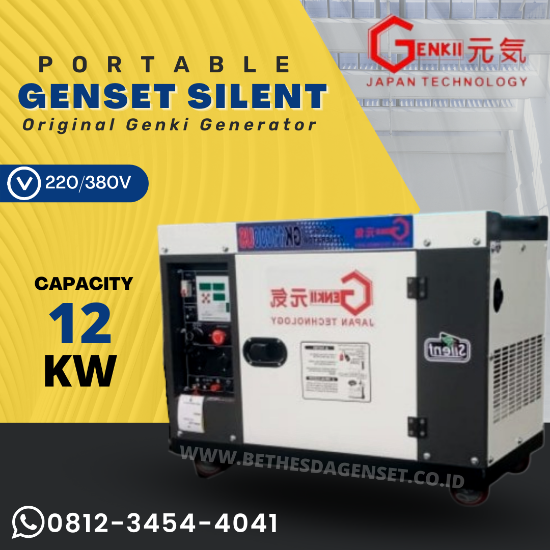 mesin portable genset 15kva Genki-silent genset 12KW | Lazada Indonesia