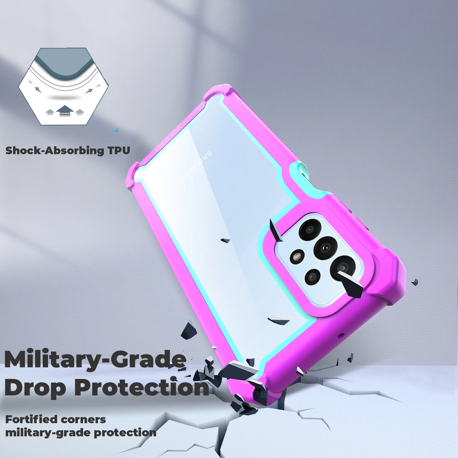 New style Shockproof TPU Case For Samsung Galaxy A15 A35 A55 A14 A34 A54 A23 A53 5G Bumper Clear ...