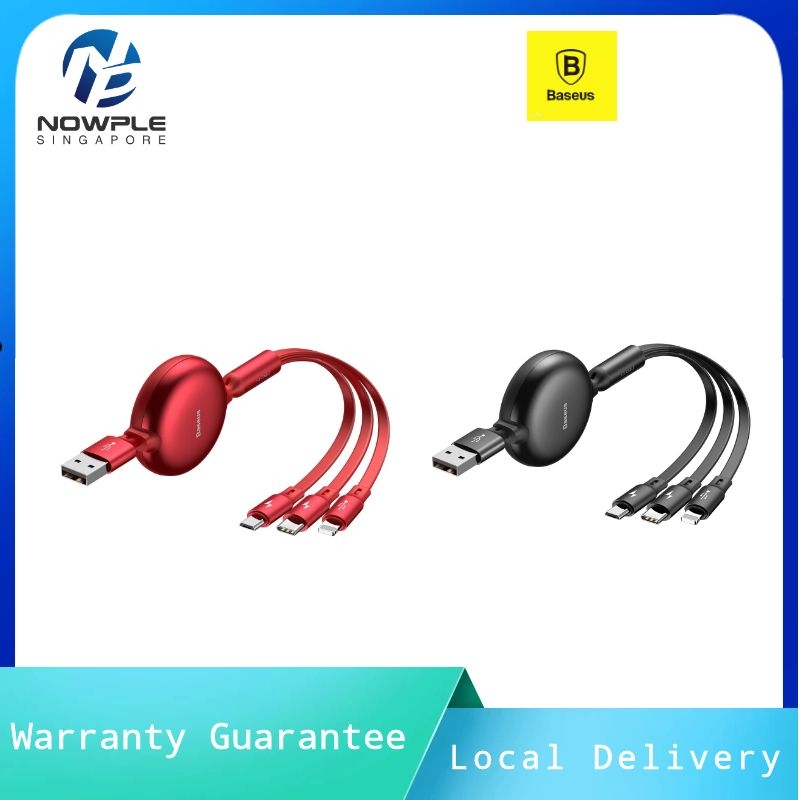 Baseus Little Octopus 3 in 1 adjustable cable USB charging Cable 1.2m ...