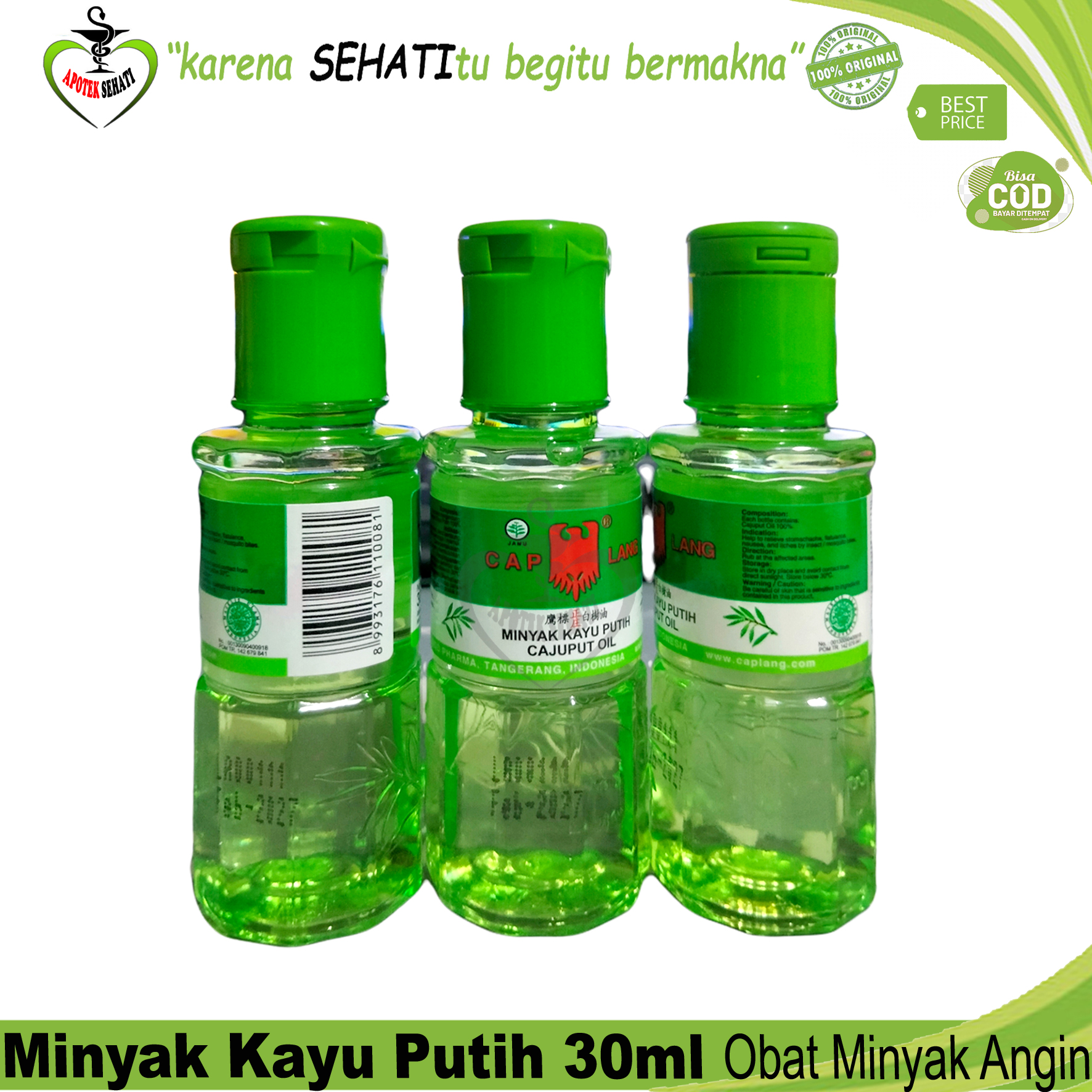 MINYAK KAYU PUTIH LANG 30 ML - MKP LANG 30ml | Lazada Indonesia