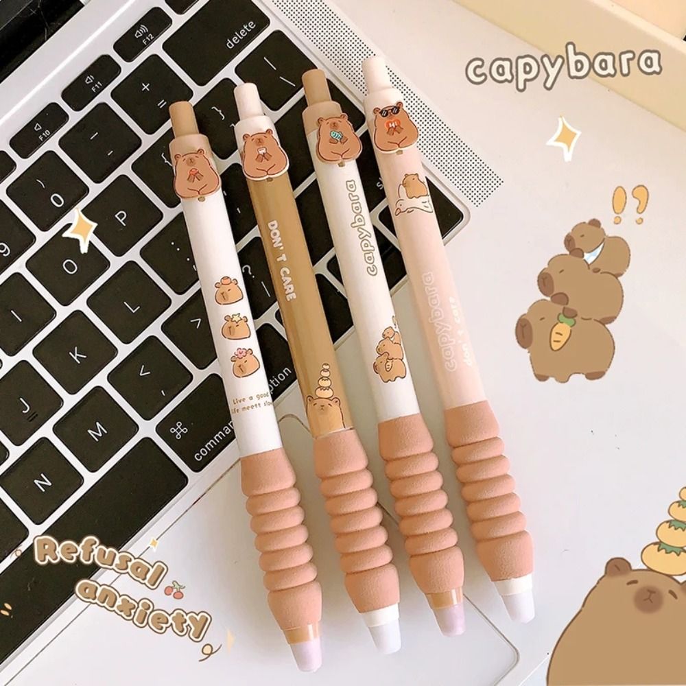 Stationery Kawaii Capybara Gel Pen Cartoon 0.5mm Erasable Pen ST Nib ...