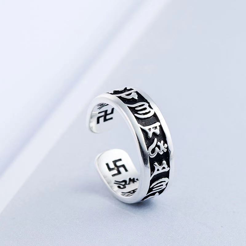 【Hottest Trends】Personality Retro Ring Aggressive Baking Paint Six ...