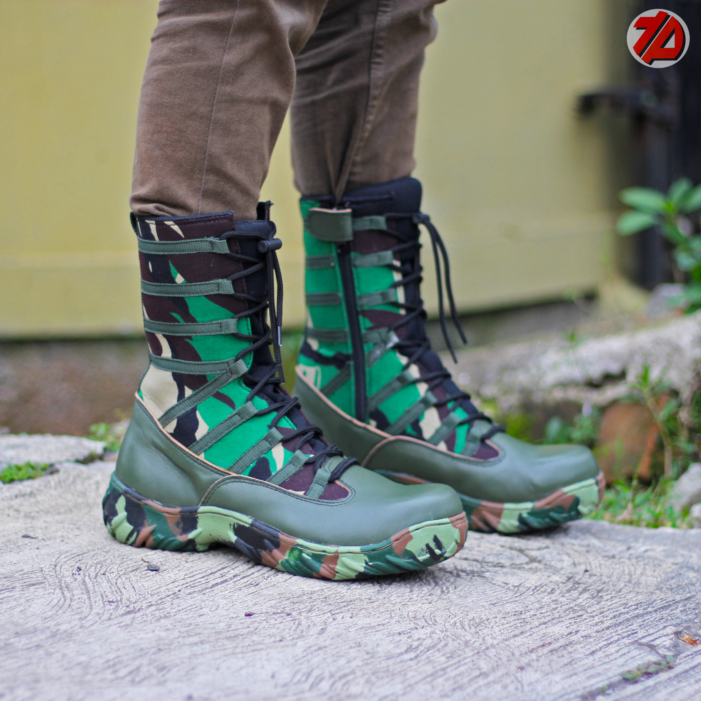 SEPATU PDL NINJA LORENG ARMY HIJAU SEPATU TENTARA TNI AD AU AL SEPATU ...