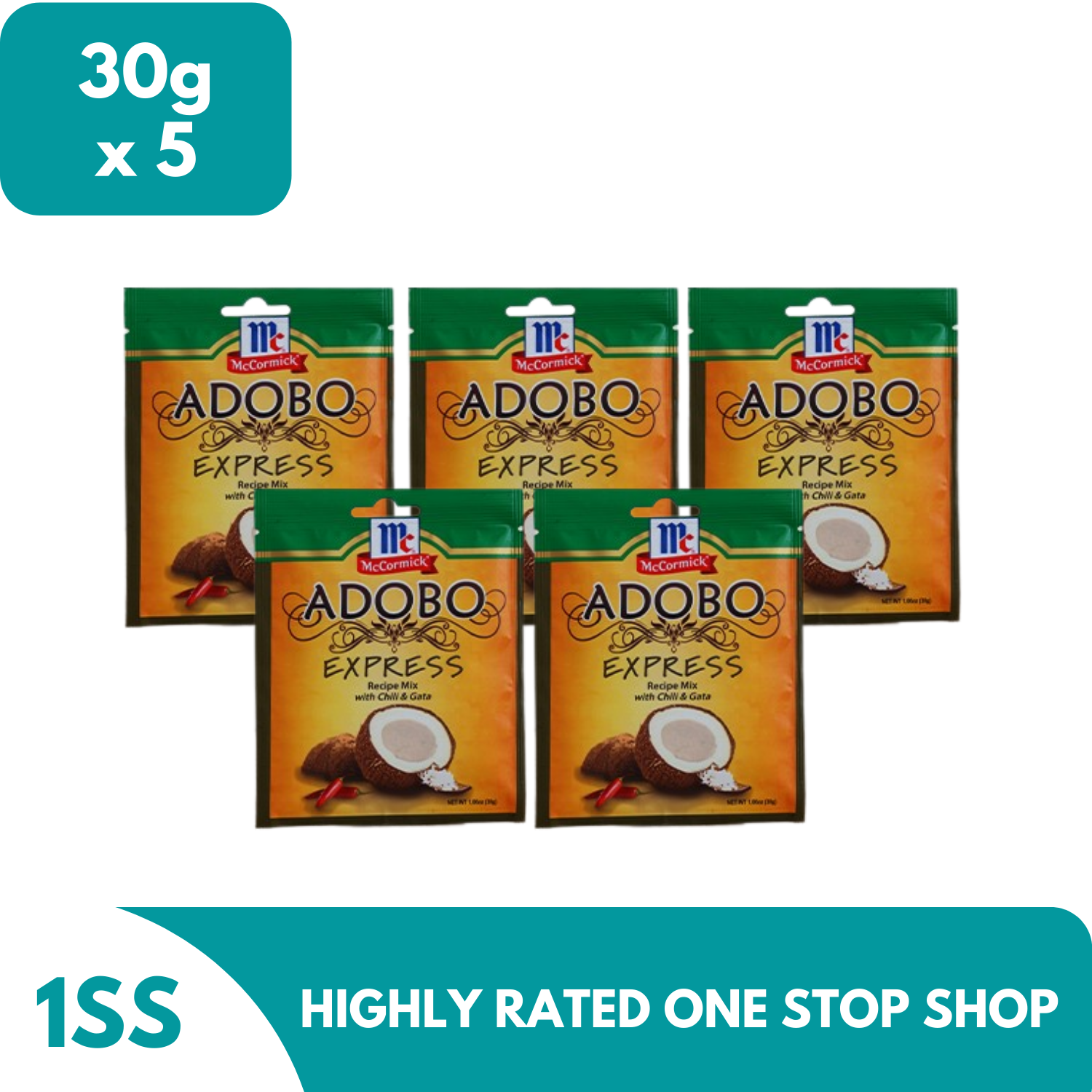Adobo Express with Chili & Gata Recipe Mix 30g x 5 | Lazada PH