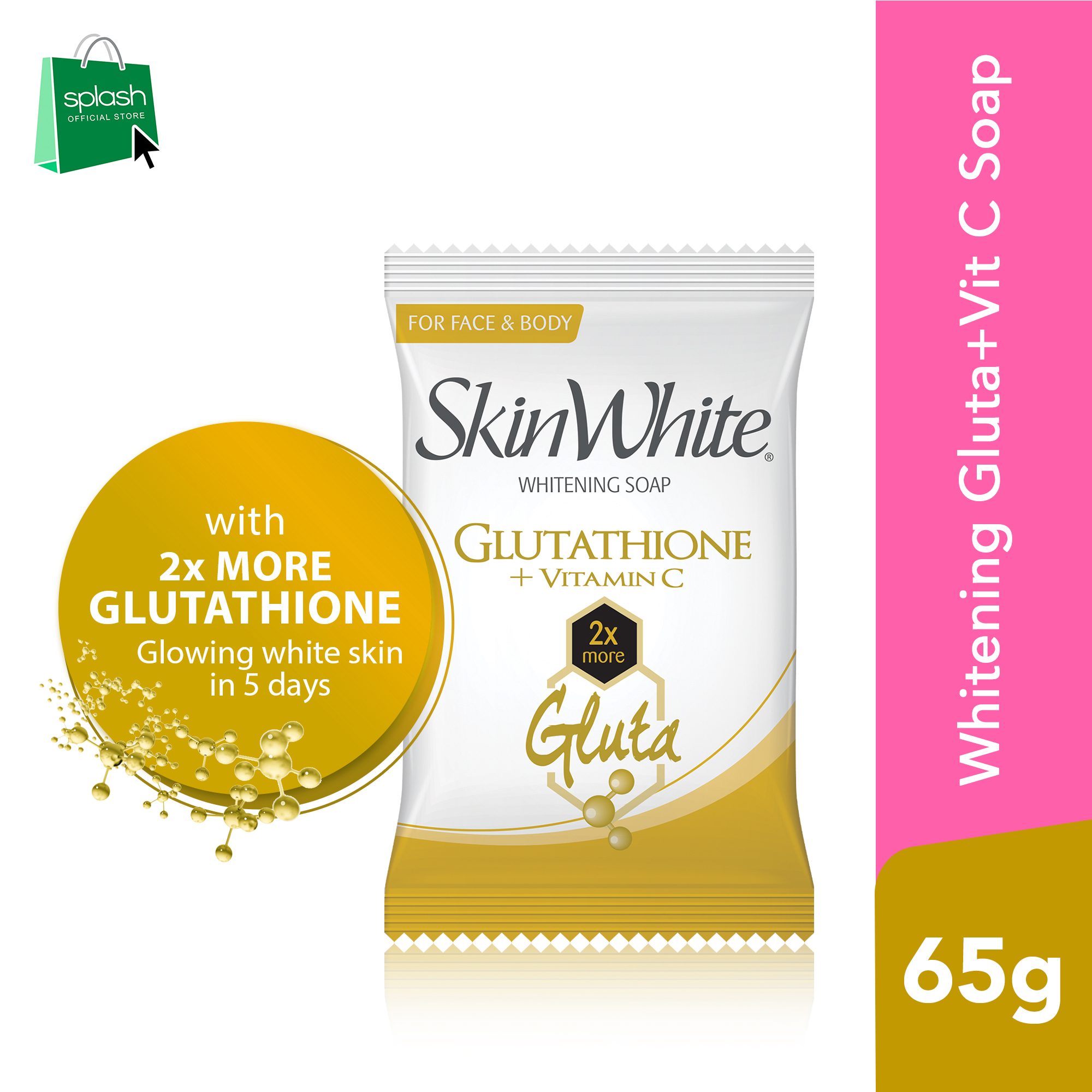 SkinWhite Whitening Face and Body Bar Soap Glutathione + Vitamin C ...
