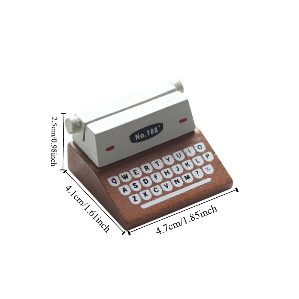 Creative Wood Table Stand Card Holder Note Clip Typewriter Shape Photo ...