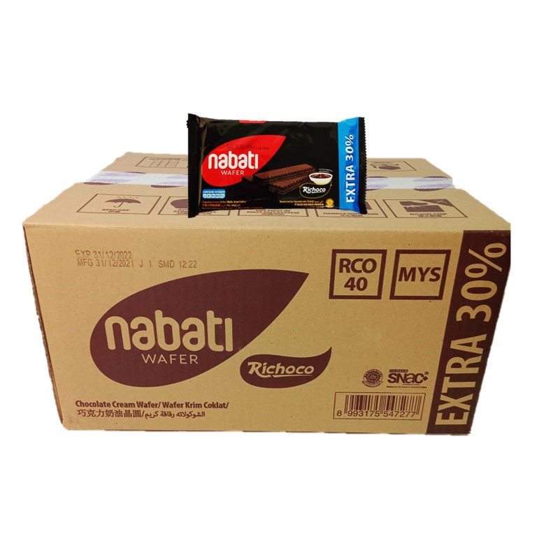 Halal 48g x 60pcs Value pack carton Nabati Wafer EXTRA 30 Chocolate My foodies King | Lazada