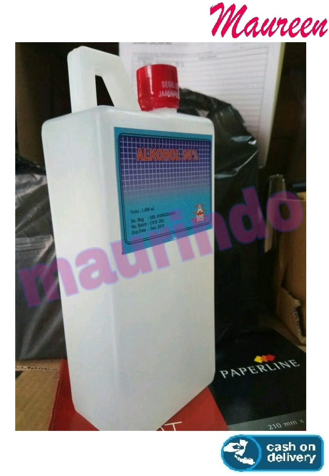 [ COD] Alkohol 96% 1 liter / Alcohol 1 liter 96 % / Alkohol 96 Persen ...