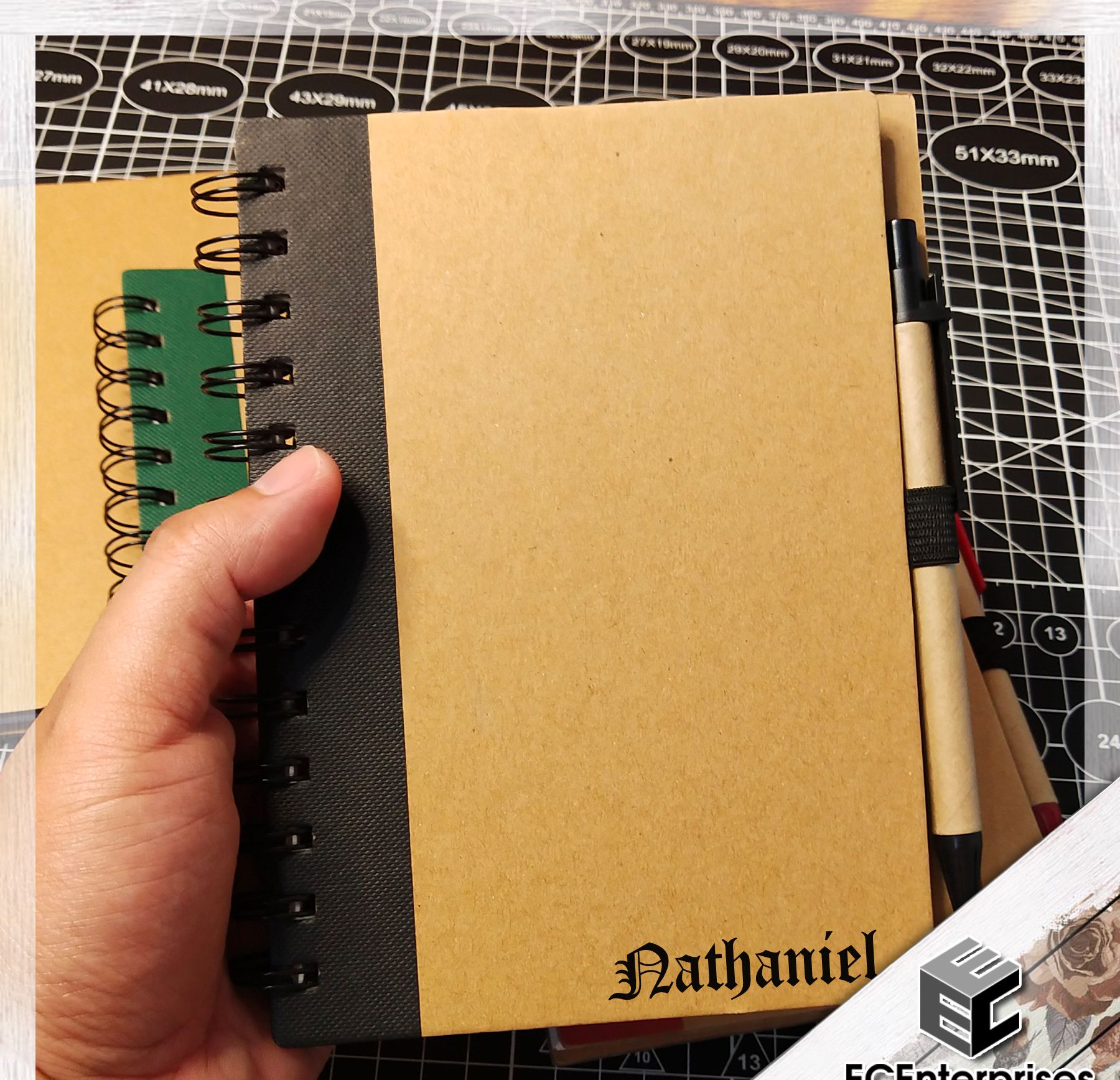 EC Hardcover Notebook with Pen Personalized with Laser Engrave Perfect ...