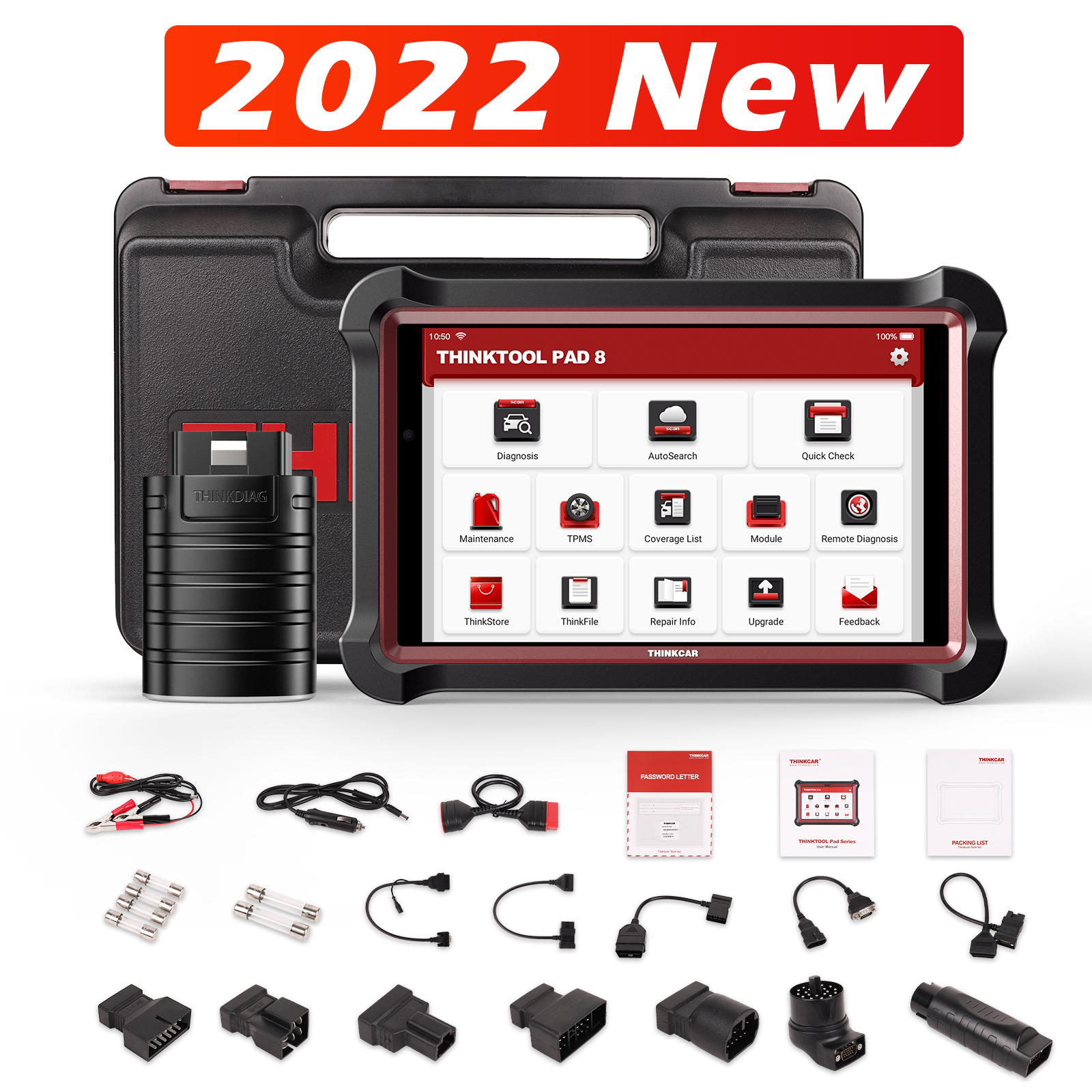 THINKCAR THINKTOOL PAD8 OBD2 Scanner Professional ECU Coding ...