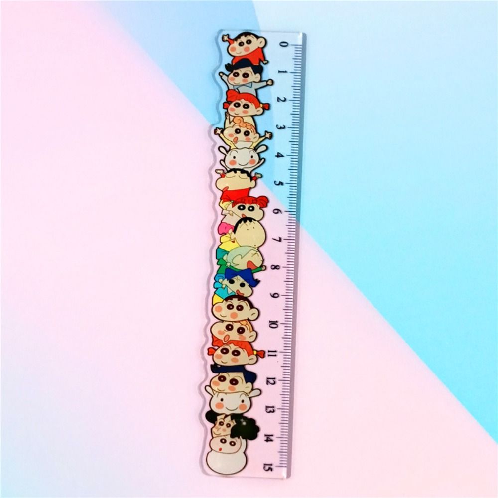 Cute Pikachu Straight Rulers Cartoon Anime 15CM Crayon Shin Chan Ruler ...
