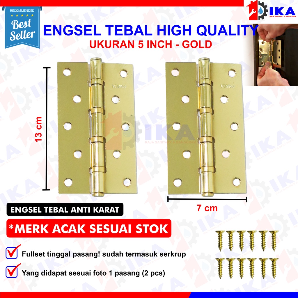Engsel pintu tebal 5 / Engsel Tebal Stainles Inch Bagus / Pintu Jendela ...