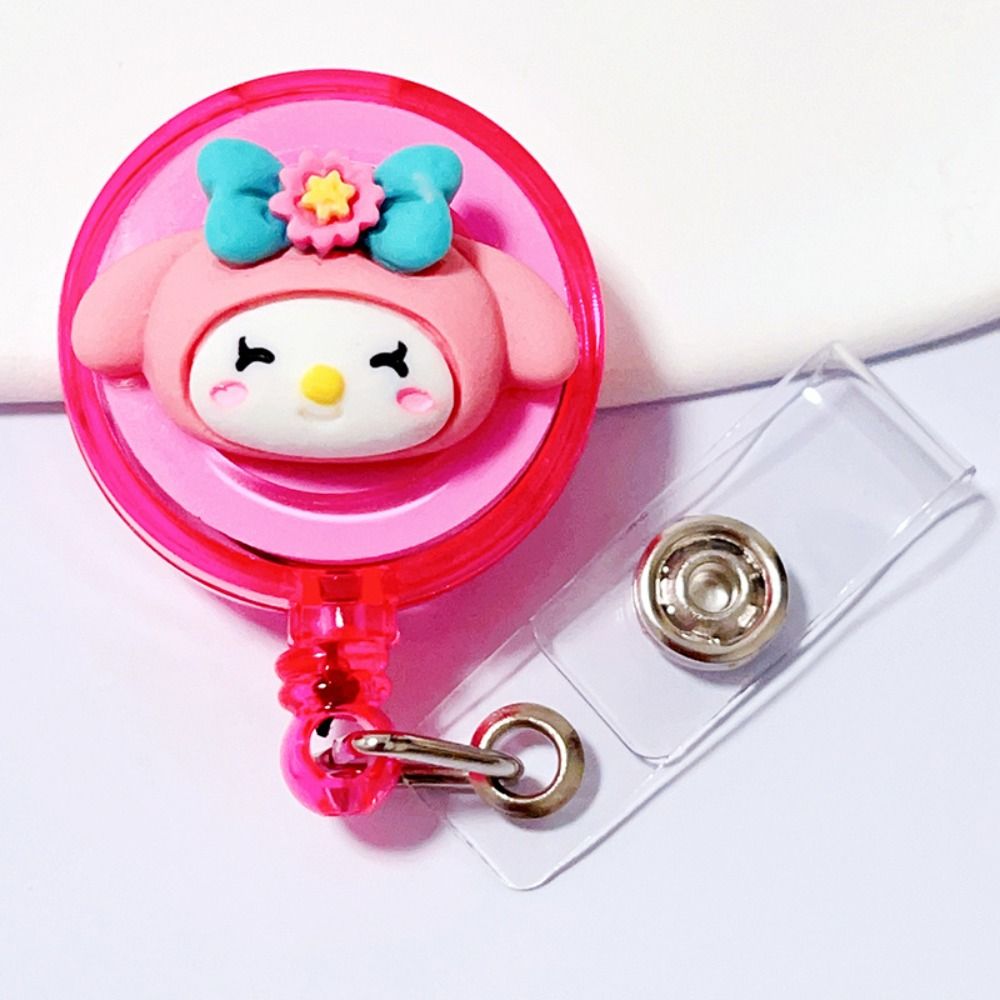 Student Use Cinnamoroll ID Card Holder Pompompurin Melody Retractable ...