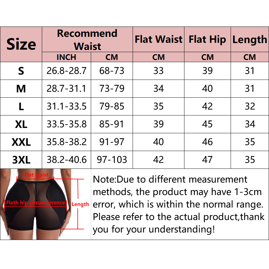 【Stylish】 Big Sponge Padded Panty Lifter Booty Hip Enhancer Waist ...