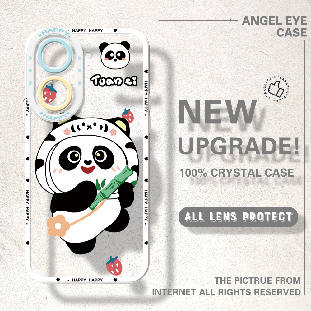YYDS for Redmi A5 4G Back Cover Cute Panda Transparent Silicone Soft Case full lens protection ...