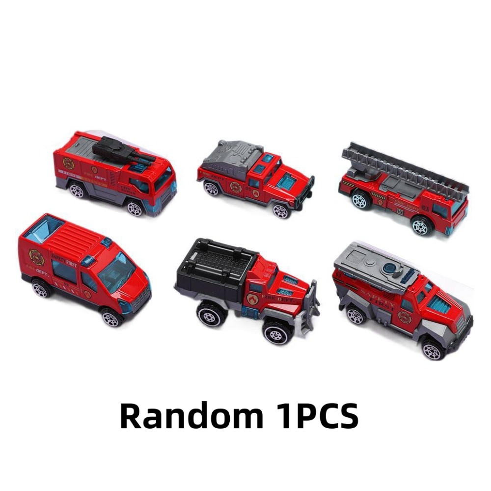 New Mini Fire Truck Car Toys Plastic Metal Realistic Truck Model ...