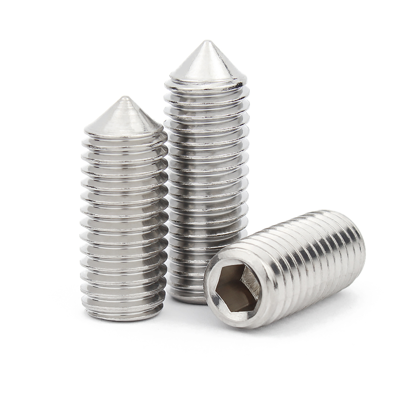 316 Stainless Steel Internal Hex Socket Drive Cone Point Set Screws M3 ...