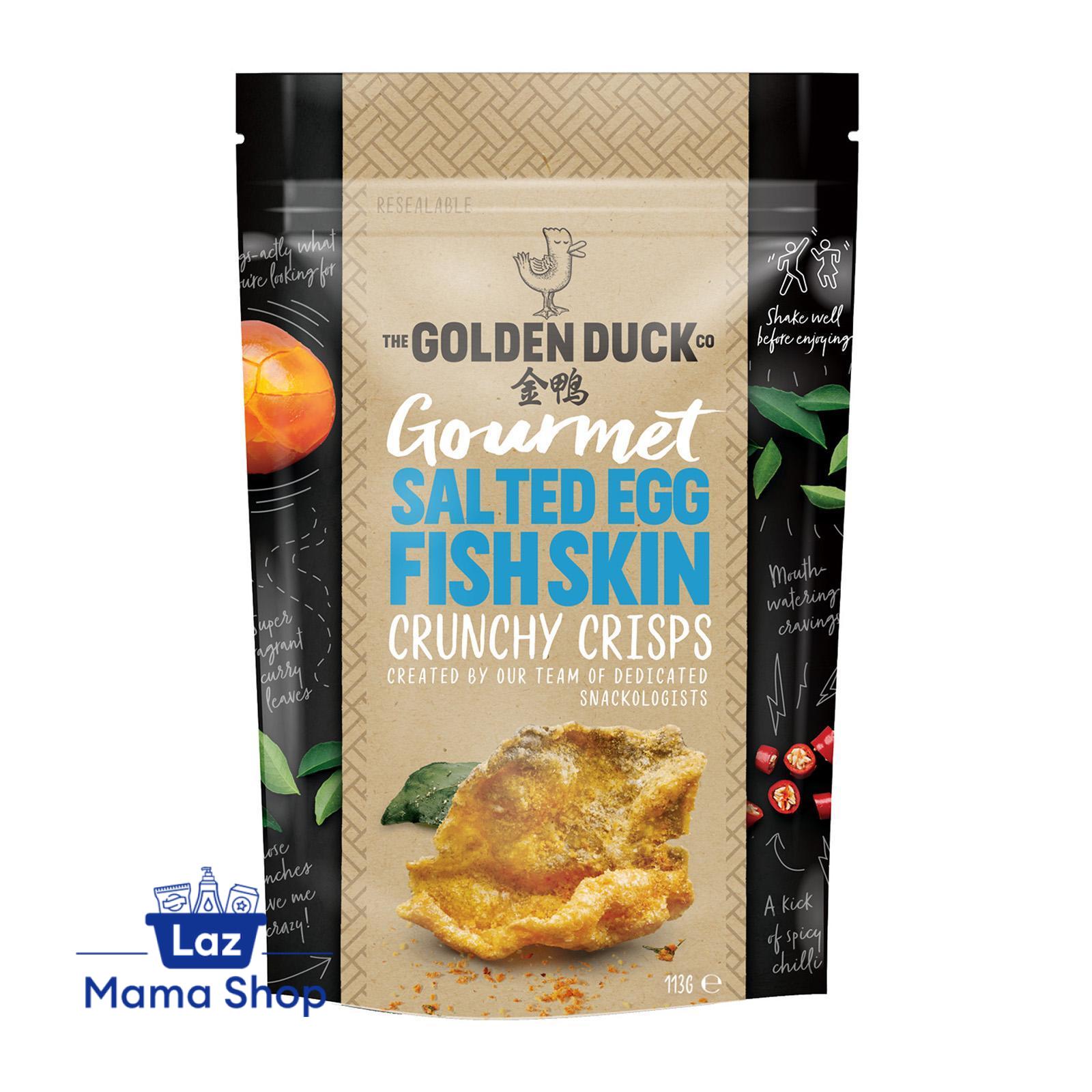 The Golden Duck Salted Egg Fish Skin Crunchy Crisps Snacks (Laz Mama ...