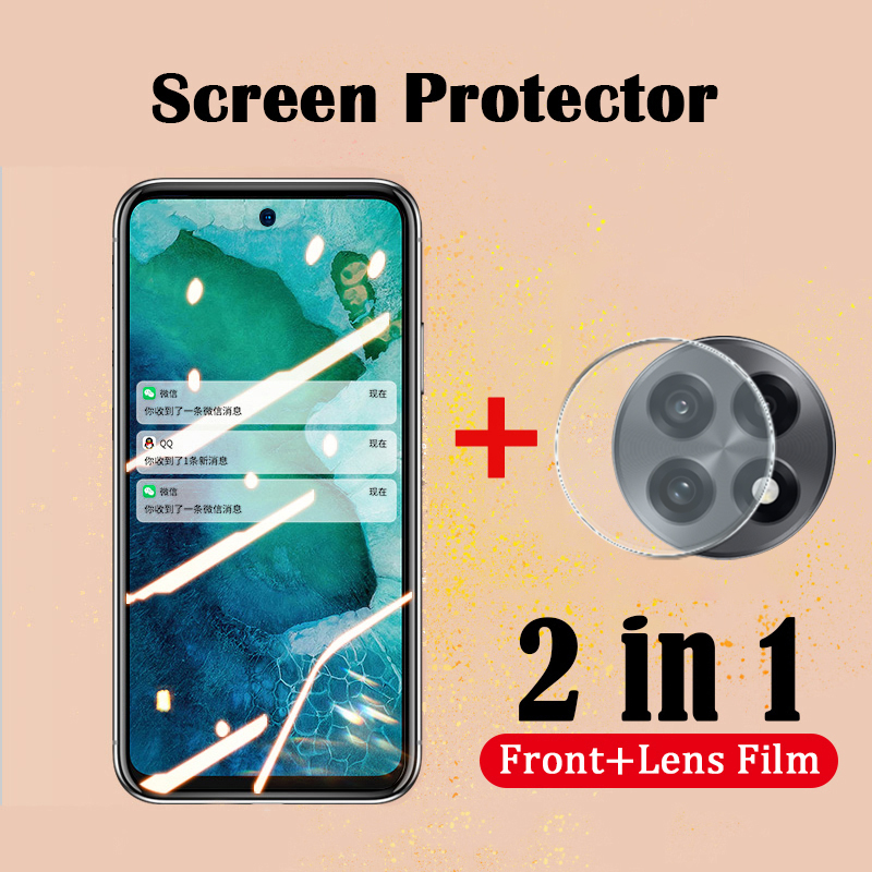 2 In 1 for OnePlus 13R Screen Protector Tempered Glass Film + For ...